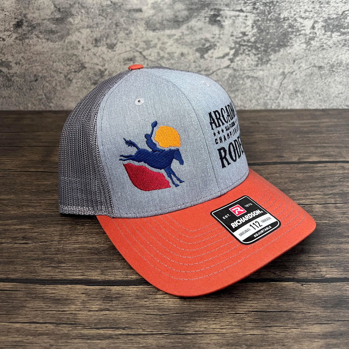 Arcadia Rodeo Richardson 112 Embroidered Hat - Tri H.Grey/ Char/ Dk Or ...